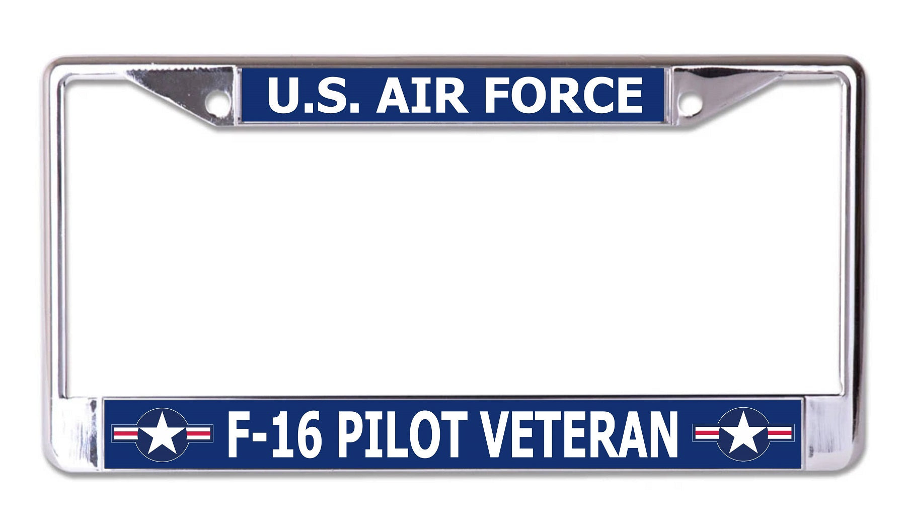 U.S. Air Force F-16 Pilot Veteran Chrome License Plate Frame – Auto ...