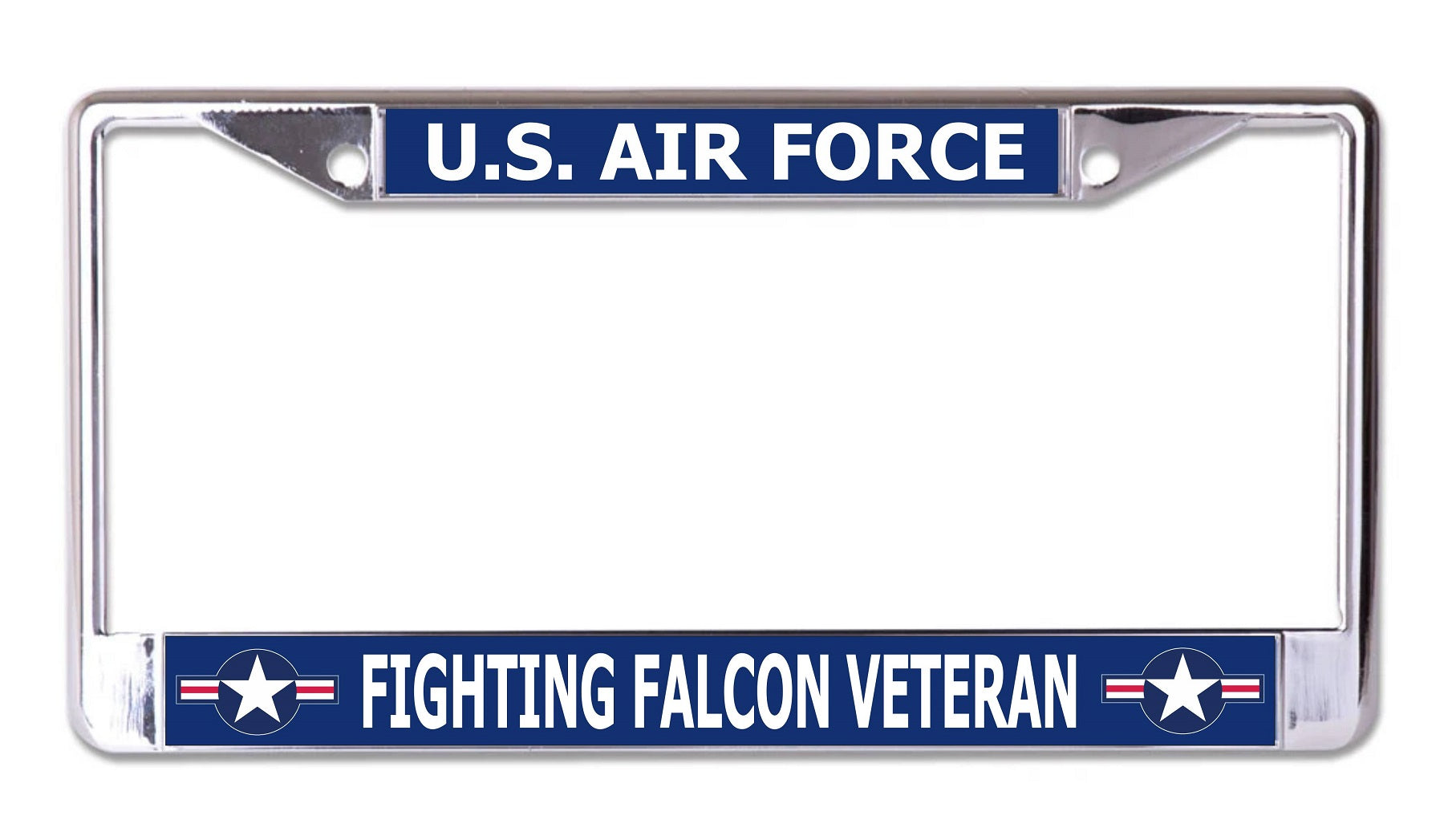 U.S. Air Force Fighting Falcon Veteran Chrome License Plate Frame ...