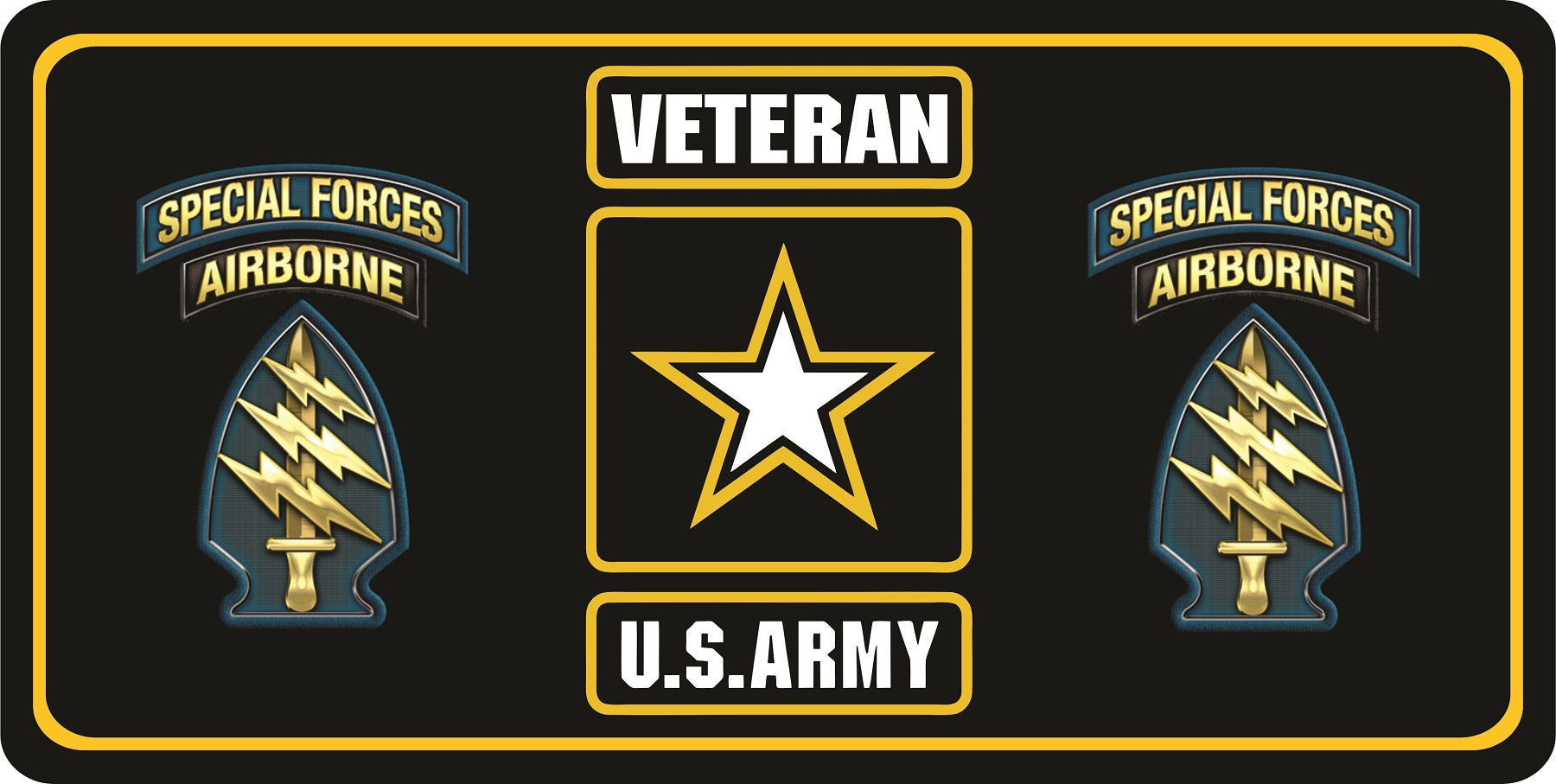 U.S. Army Veteran Special Forces #2 Photo License Plate – Auto License ...