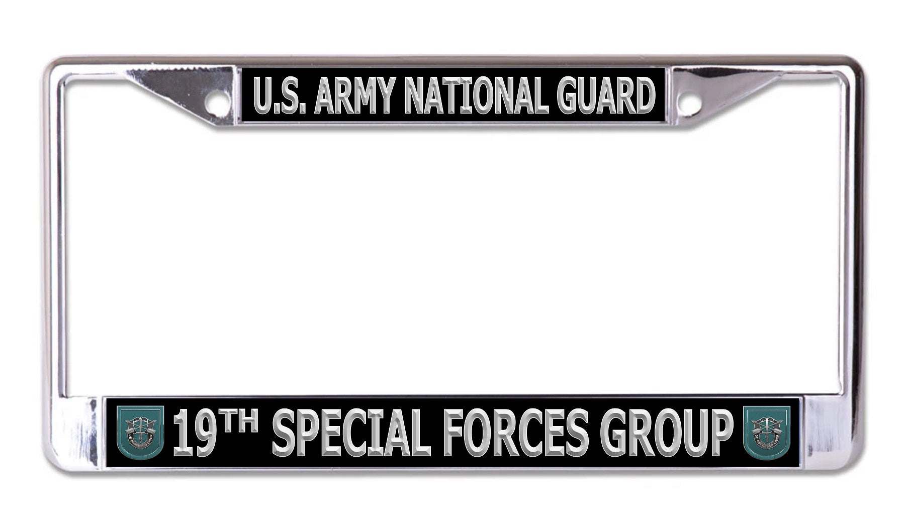 U.S. Army National Guard 19th Special Forces Group Chrome License Plate ...
