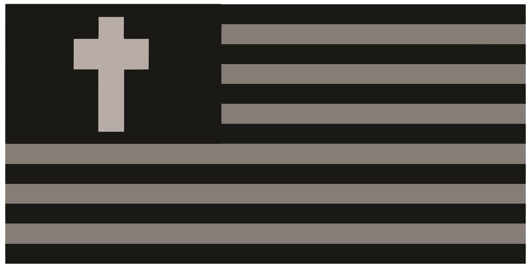 Christian Cross On Flag Grey Photo License Plate – Auto License Plates ...