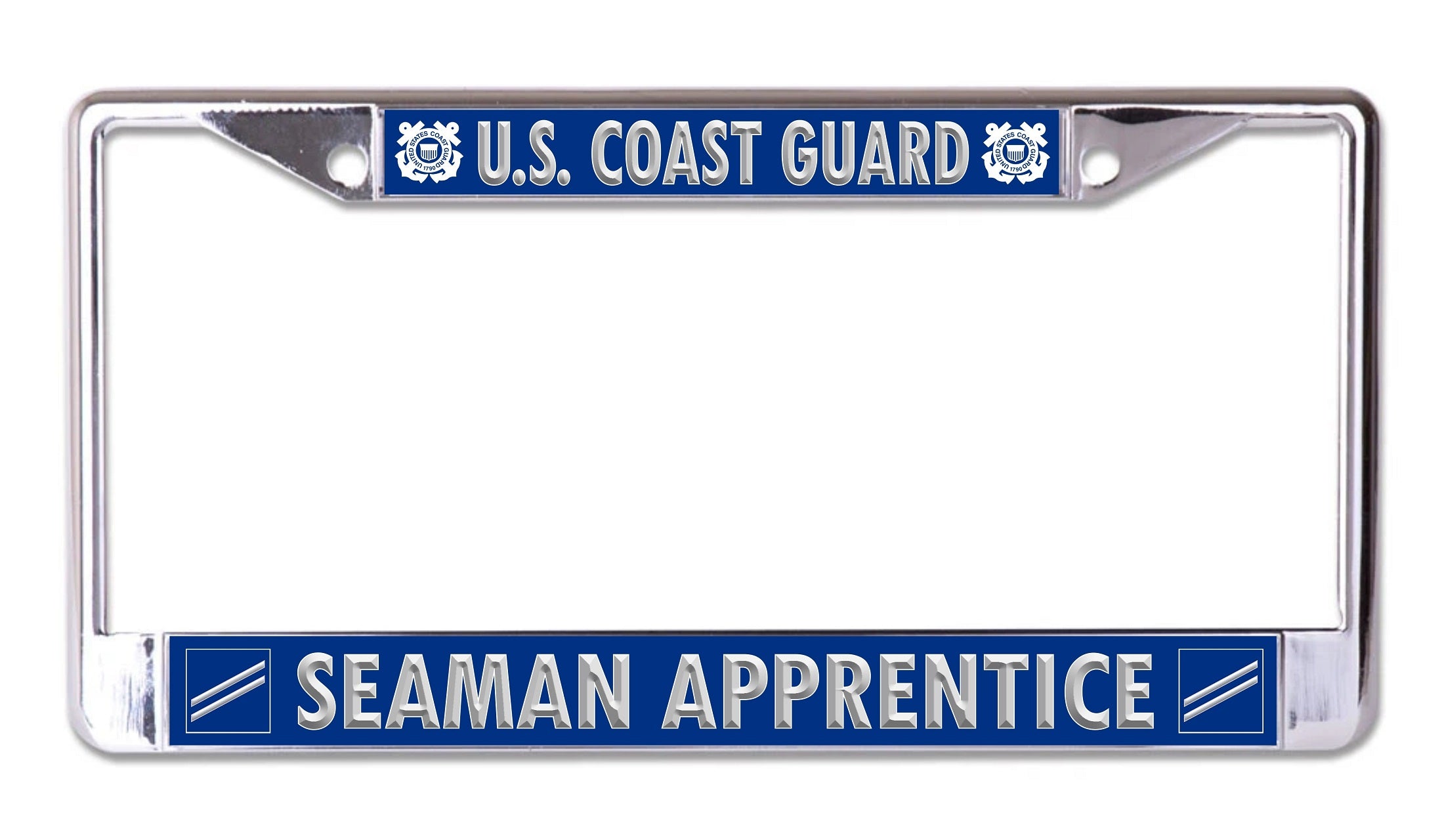 U.S. Coast Guard Seaman Apprentice Chrome License Plate Frame – Auto ...