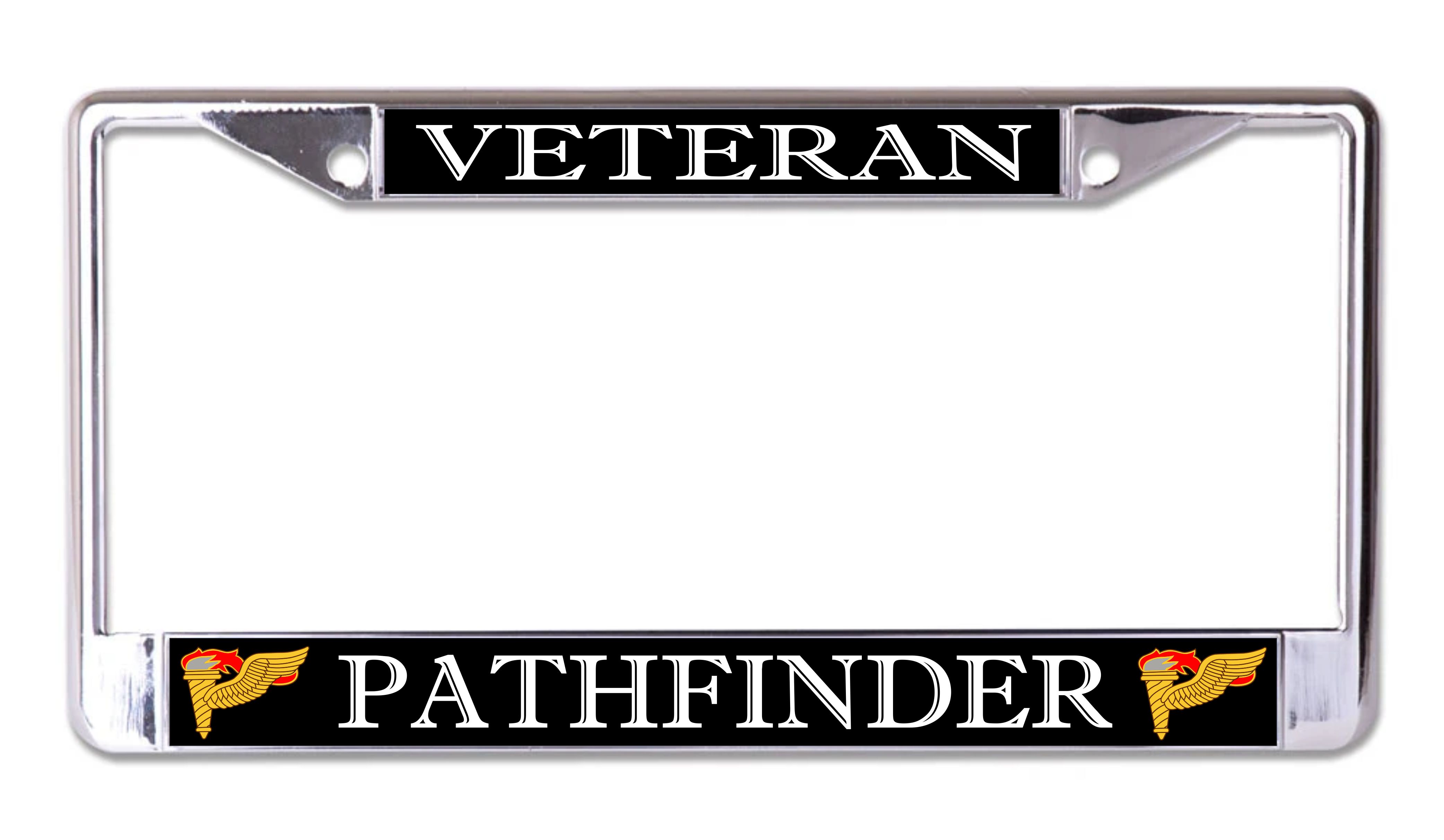 Pathfinder Veteran Chrome License Plate Frame – Auto License Plates Frames