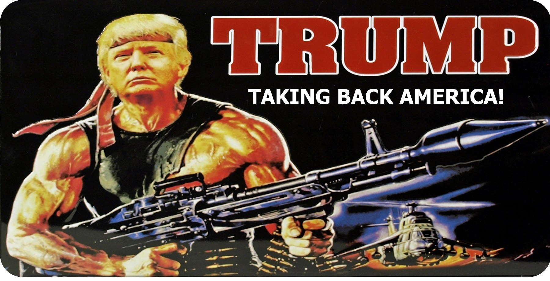 Trump Rambo Photo License Plate – Auto License Plates Frames