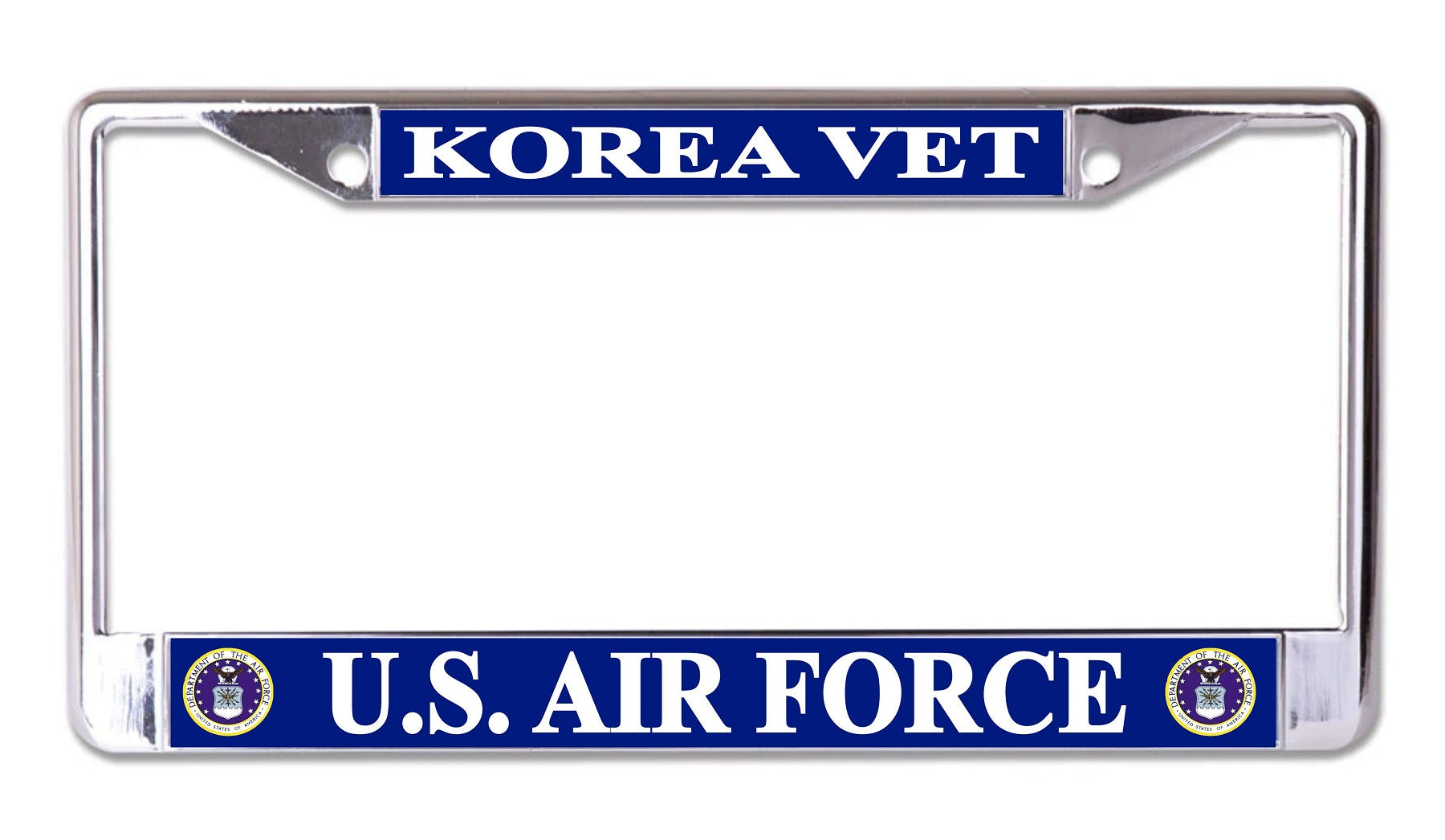 U.S. Air Force Korea Vet Chrome License Plate Frame – Auto License ...
