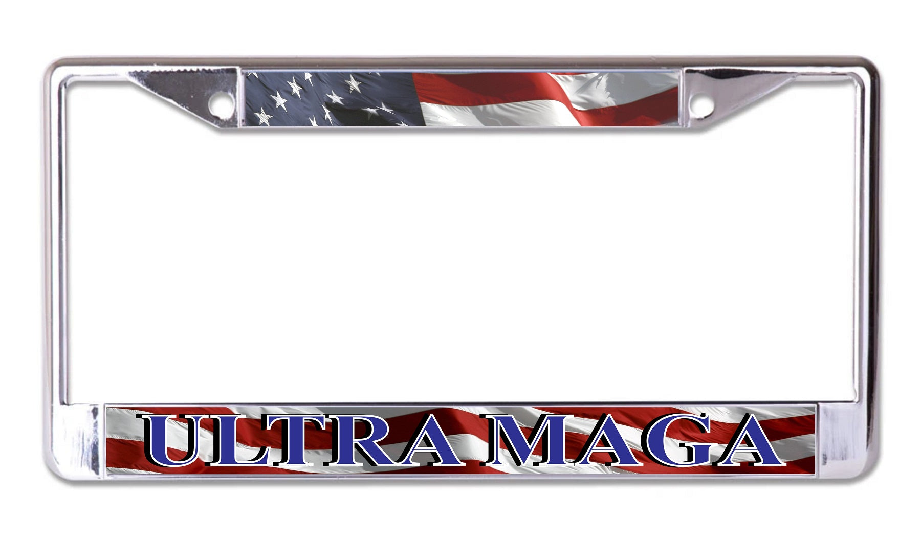 Ultra Maga Chrome License Plate Frame – Auto License Plates Frames