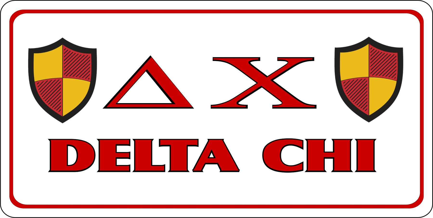 Delta Chi Photo License Plate – Auto License Plates Frames