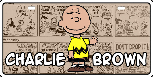 Charlie Brown Photo License Plate – Auto License Plates Frames