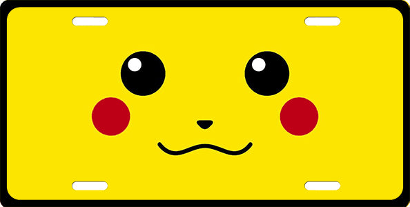 Pikachu Face Photo License Plate – Auto License Plates Frames