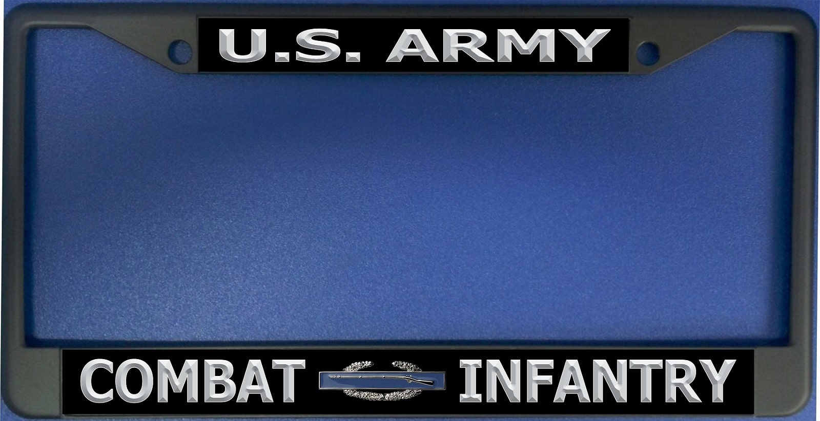 U.S. Army Combat Infantry #2 Black License Plate Frame – Auto License ...