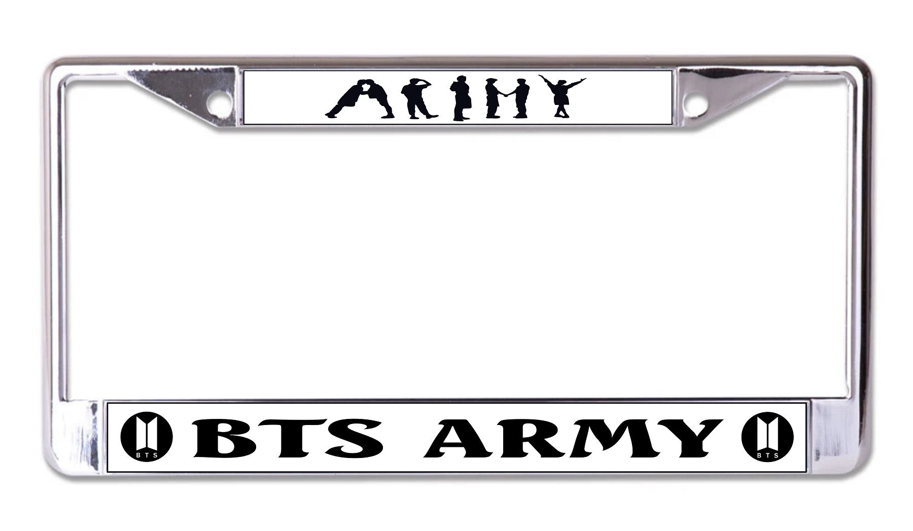 BTS Army K-Pop Chrome License Plate Frame – Auto License Plates Frames