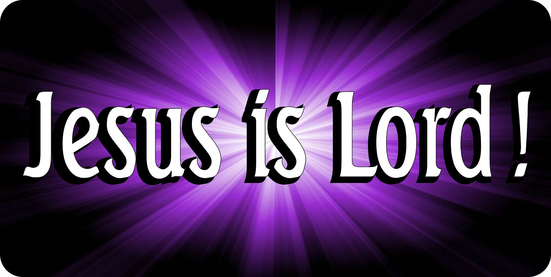 Jesus Is Lord Purple Photo License Plate – Auto License Plates Frames