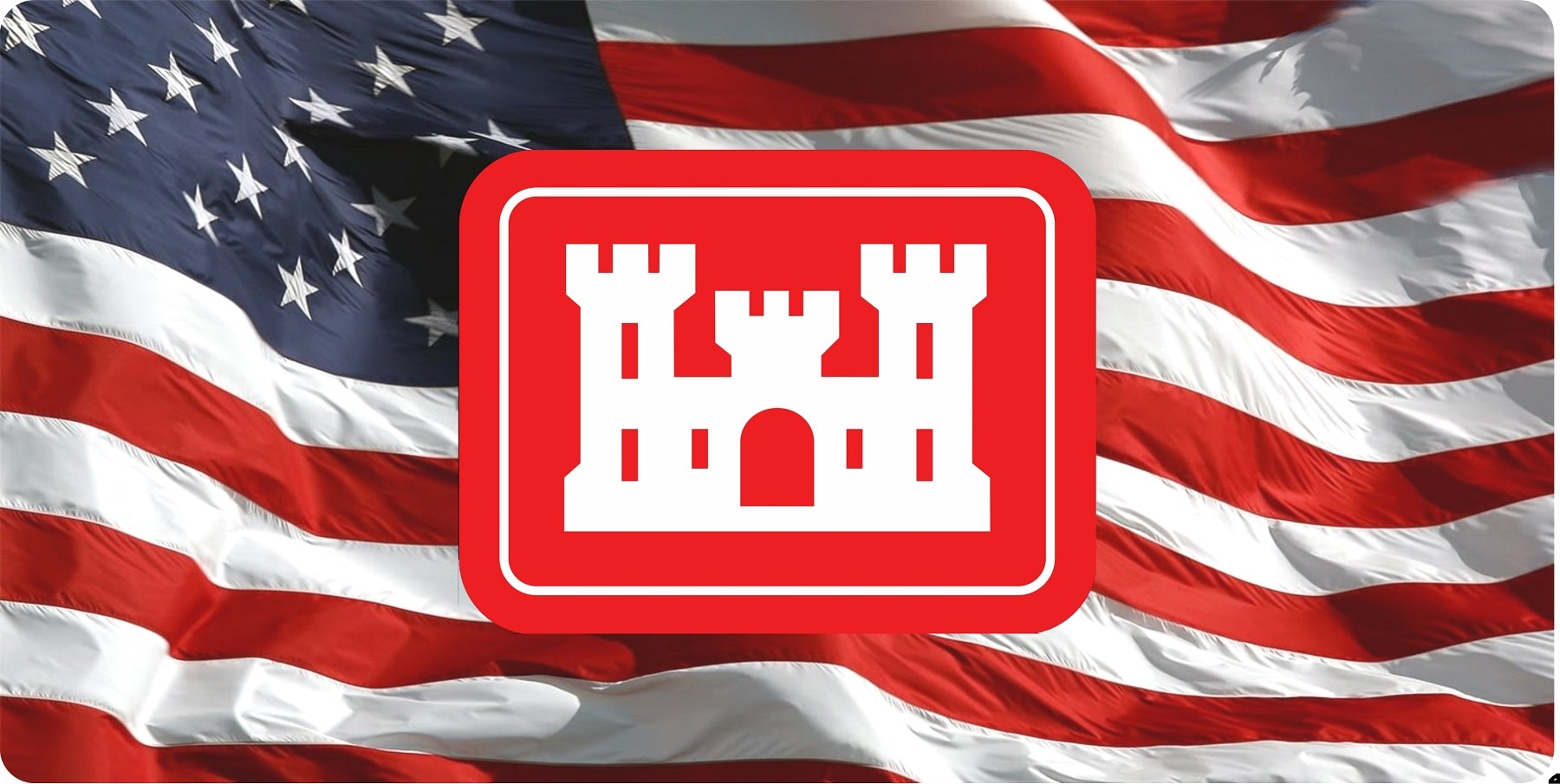 U.S. Army Corp Of Engineers On U.S. Flag #2 Photo License Plate – Auto ...