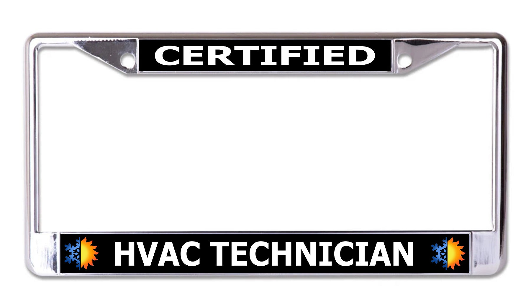 HVAC Technician Chrome License Plate Frame – Auto License Plates Frames