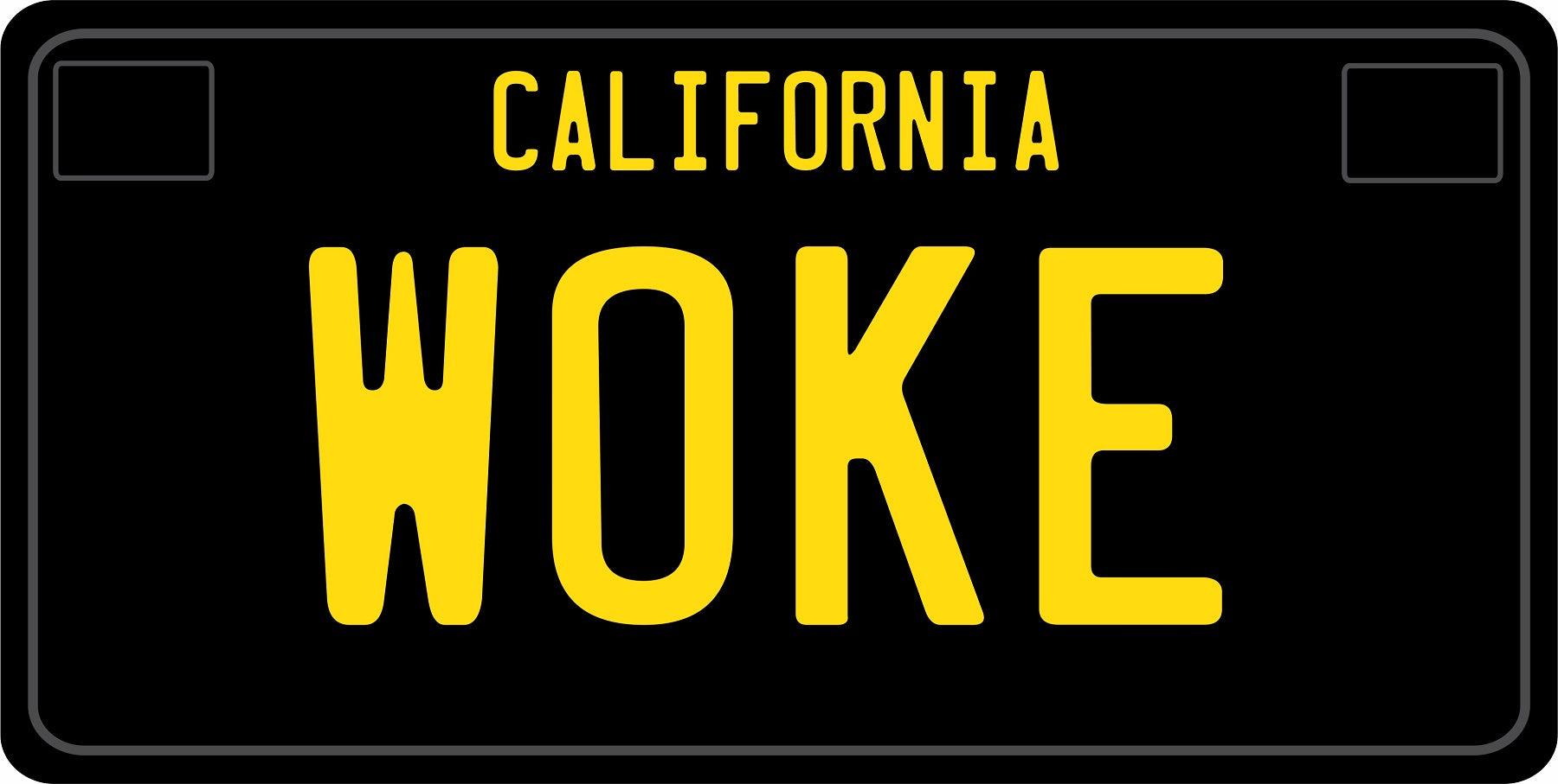 Woke California Photo License Plate – Auto License Plates Frames