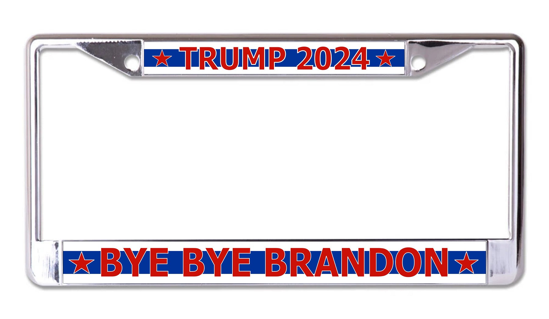 Trump 2024 Bye Bye Brandon #2 Chrome License Plate Frame – Auto License ...