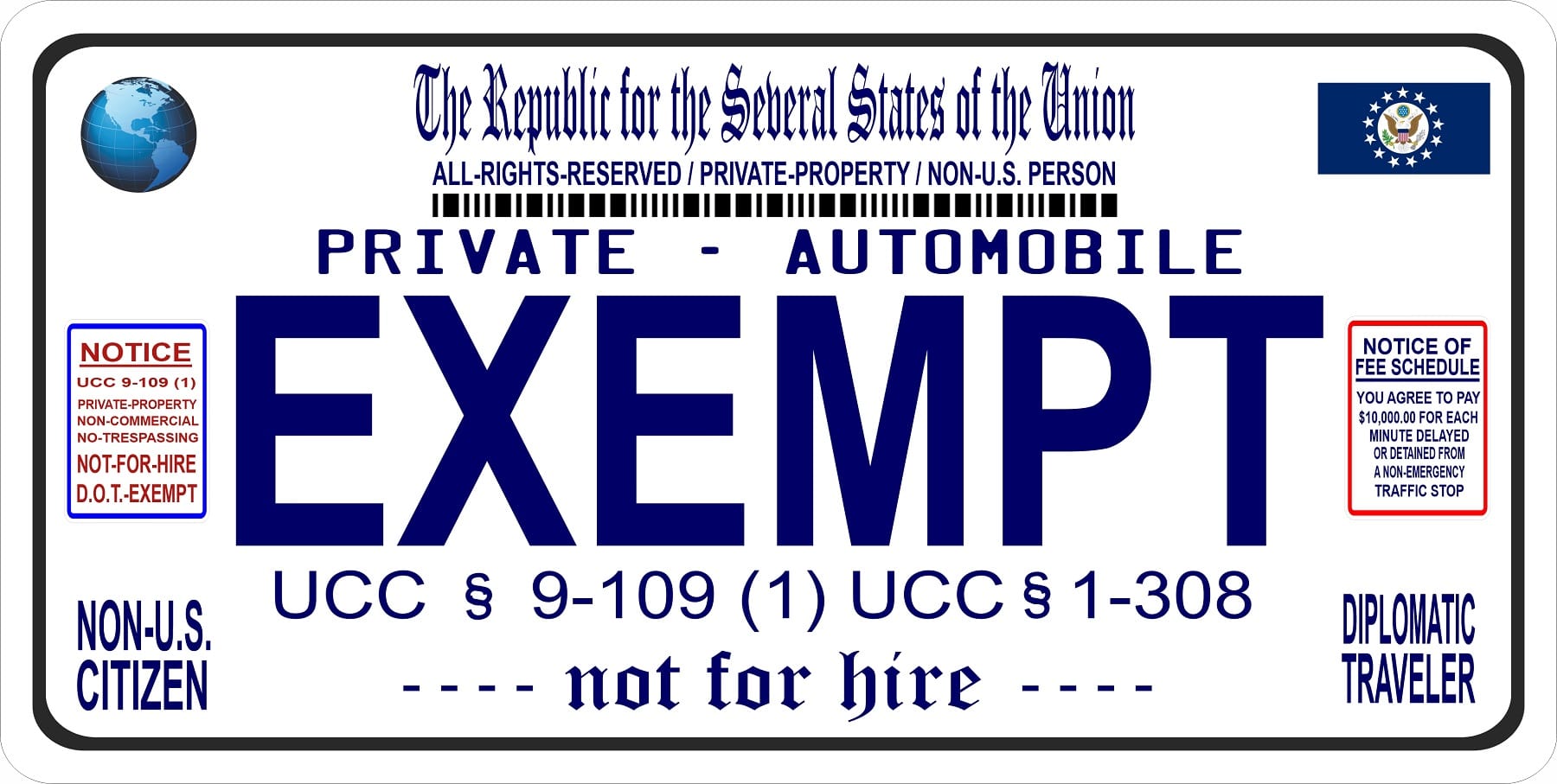 Exempt Traveler Photo License Plate – Auto License Plates Frames