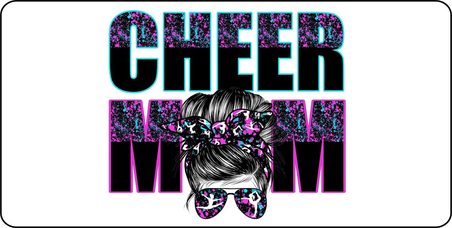 Cheer Mom On White Photo License Plate – Auto License Plates Frames