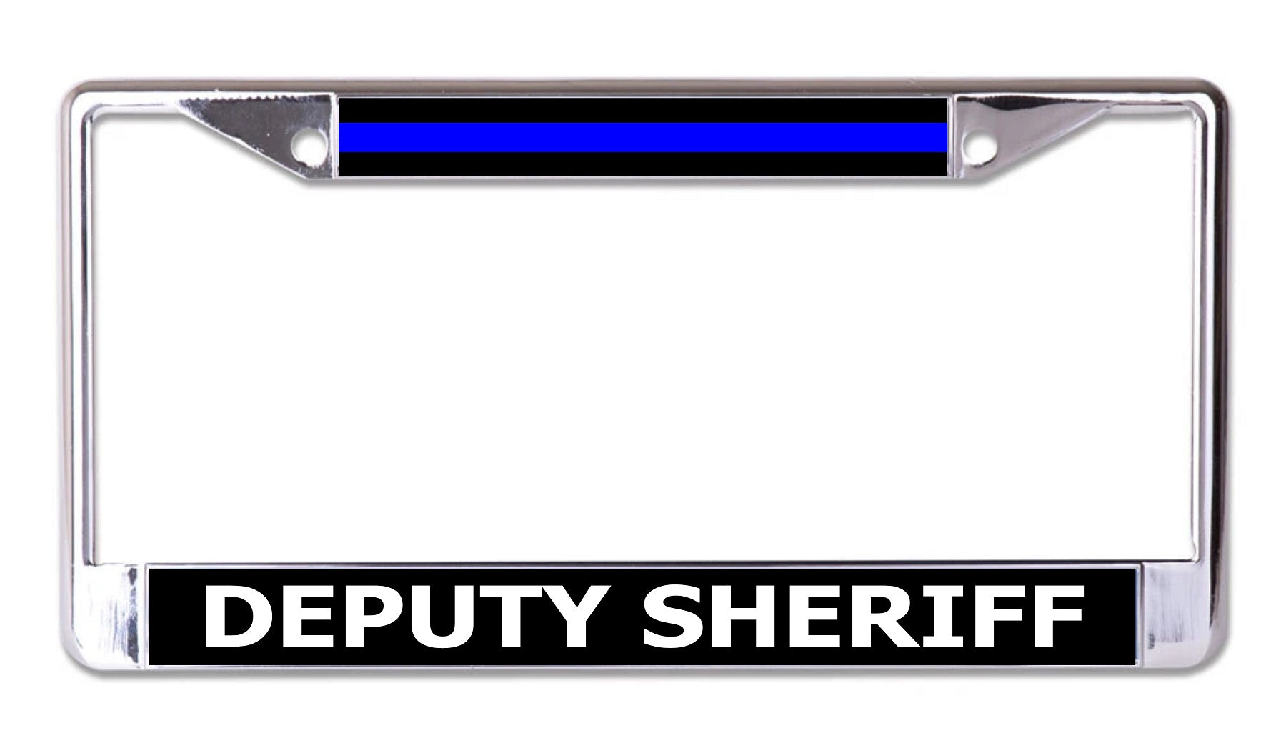 Deputy Sheriff Chrome License Plate Frame – Auto License Plates Frames