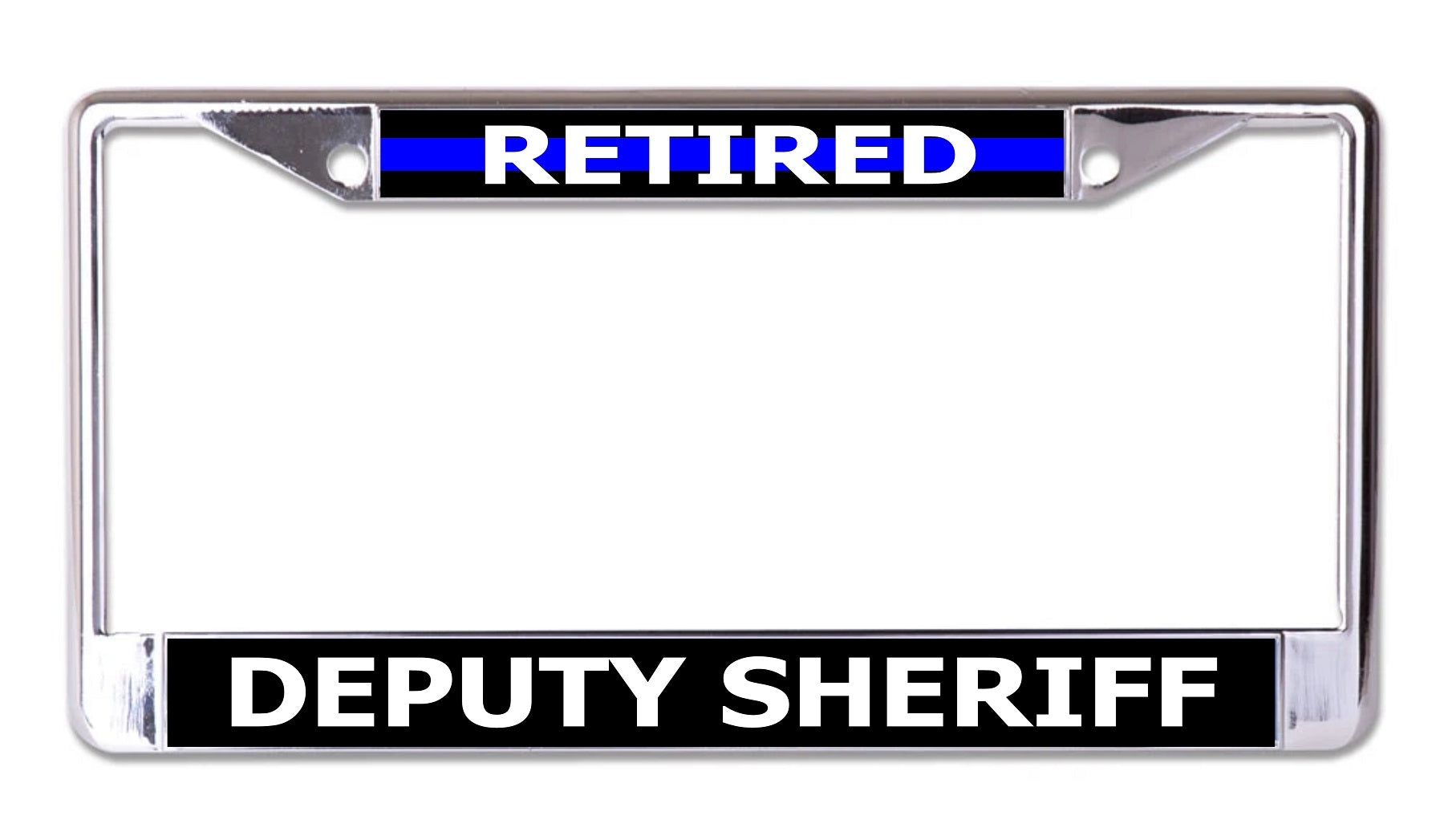 Retired Deputy Sheriff Chrome License Plate Frame – Auto License Plates ...