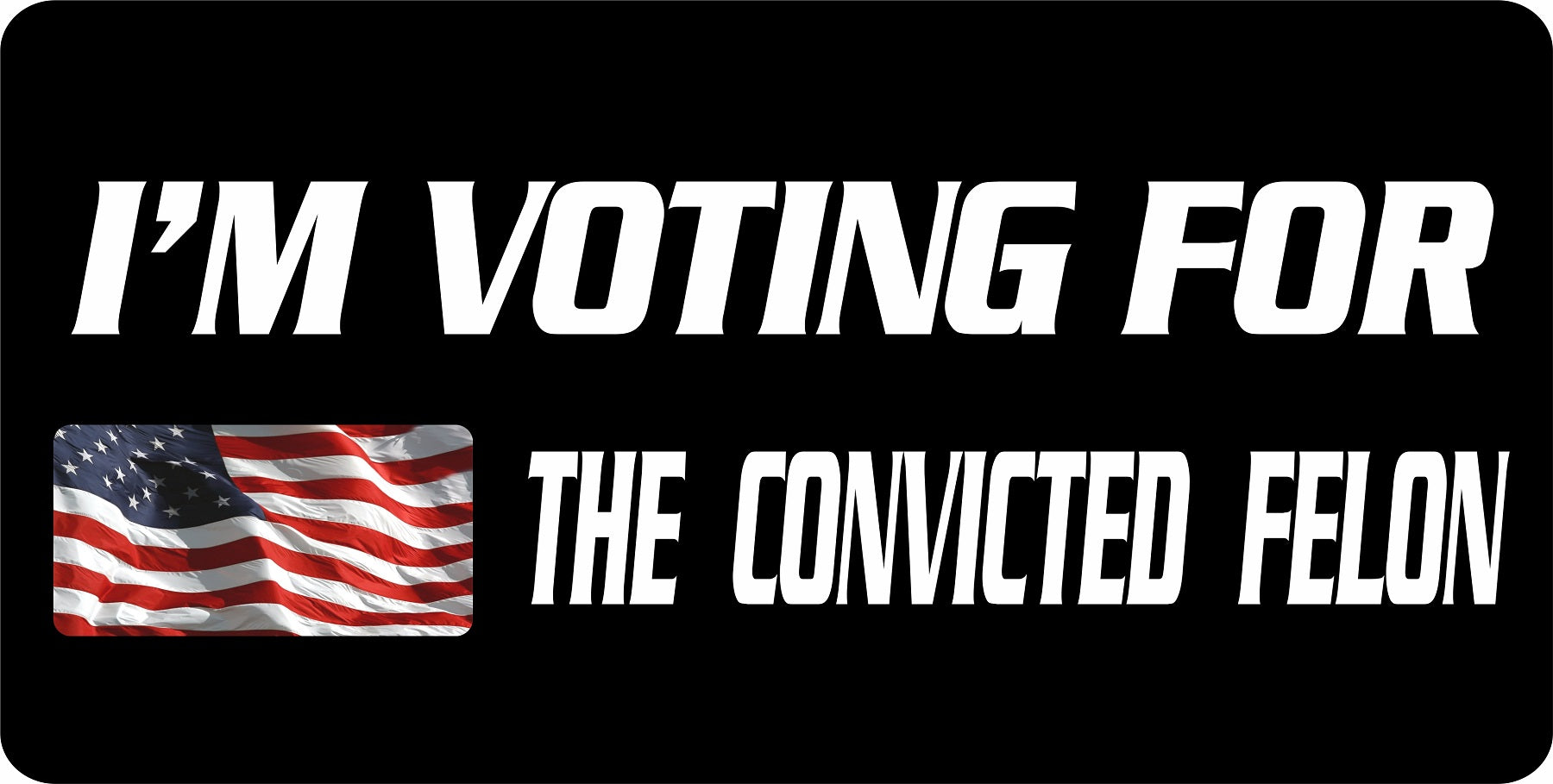 I'm Voting For The Convicted Felon #2 Photo License Plate – Auto ...