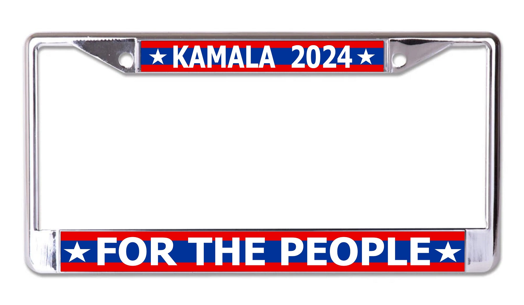 Kamala 2024 For The People Chrome License Plate Frame – Auto License ...