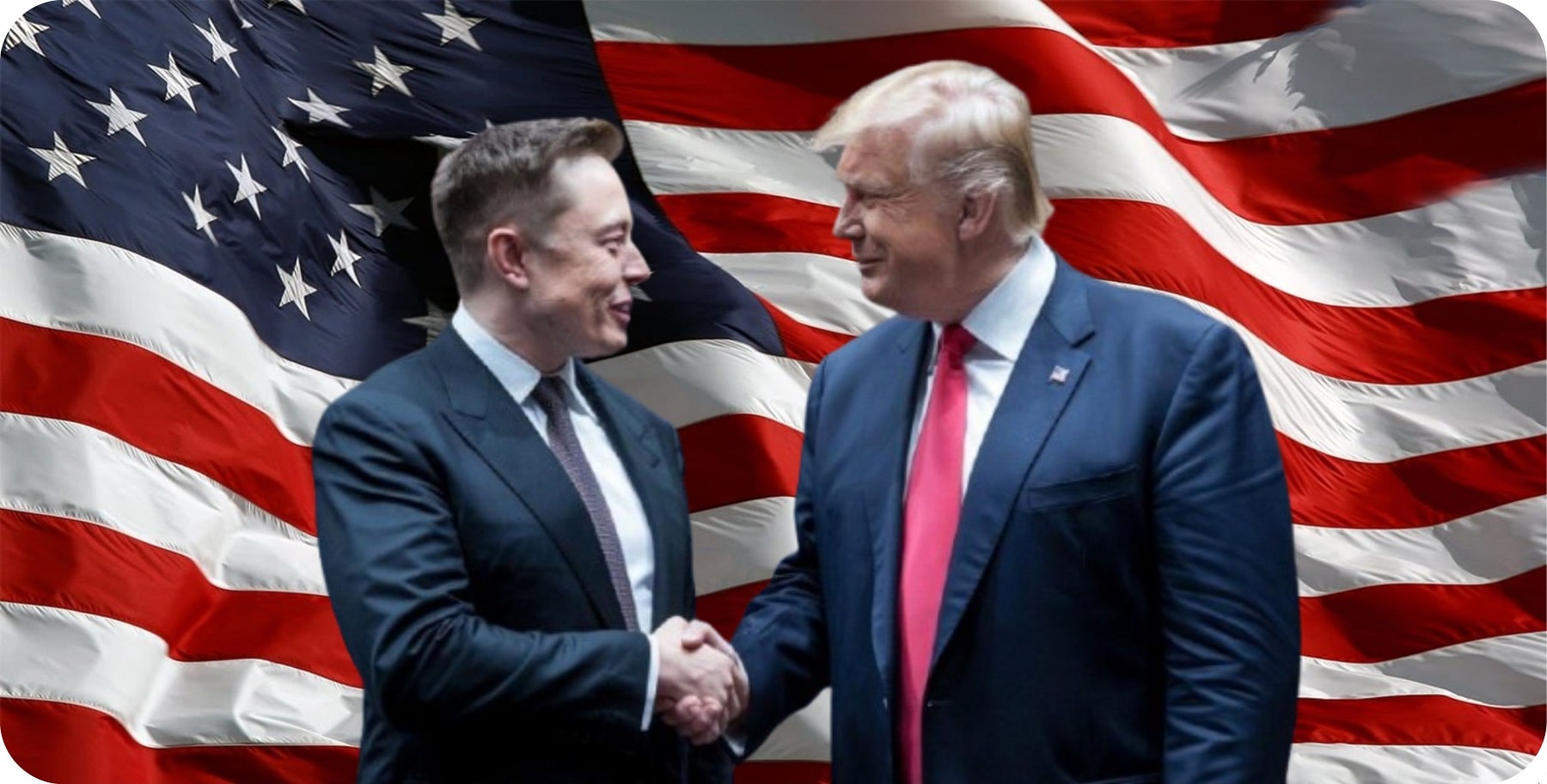 Trump Elon On U.S. Flag Photo License Plate – Auto License Plates Frames