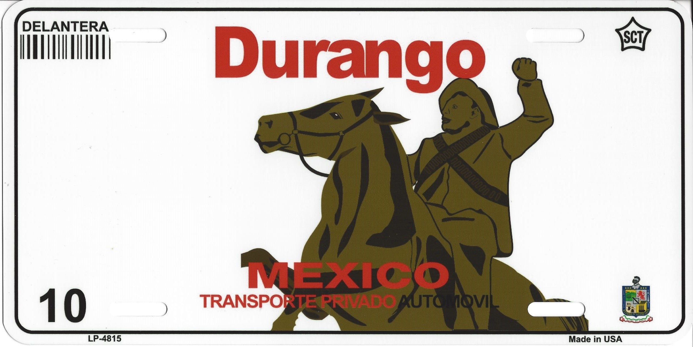 Durango Mexico Look A Like Metal License Plate – Auto License Plates Frames