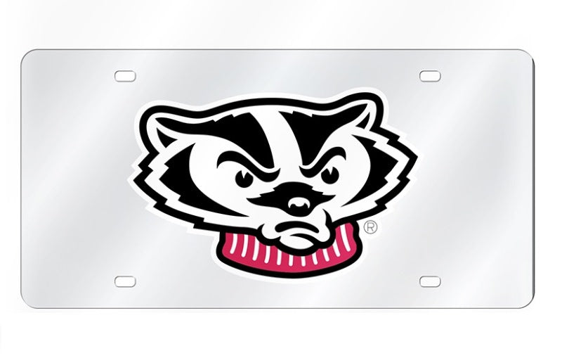 Wisconsin Badgers Silver Laser License Plate – Auto License Plates Frames