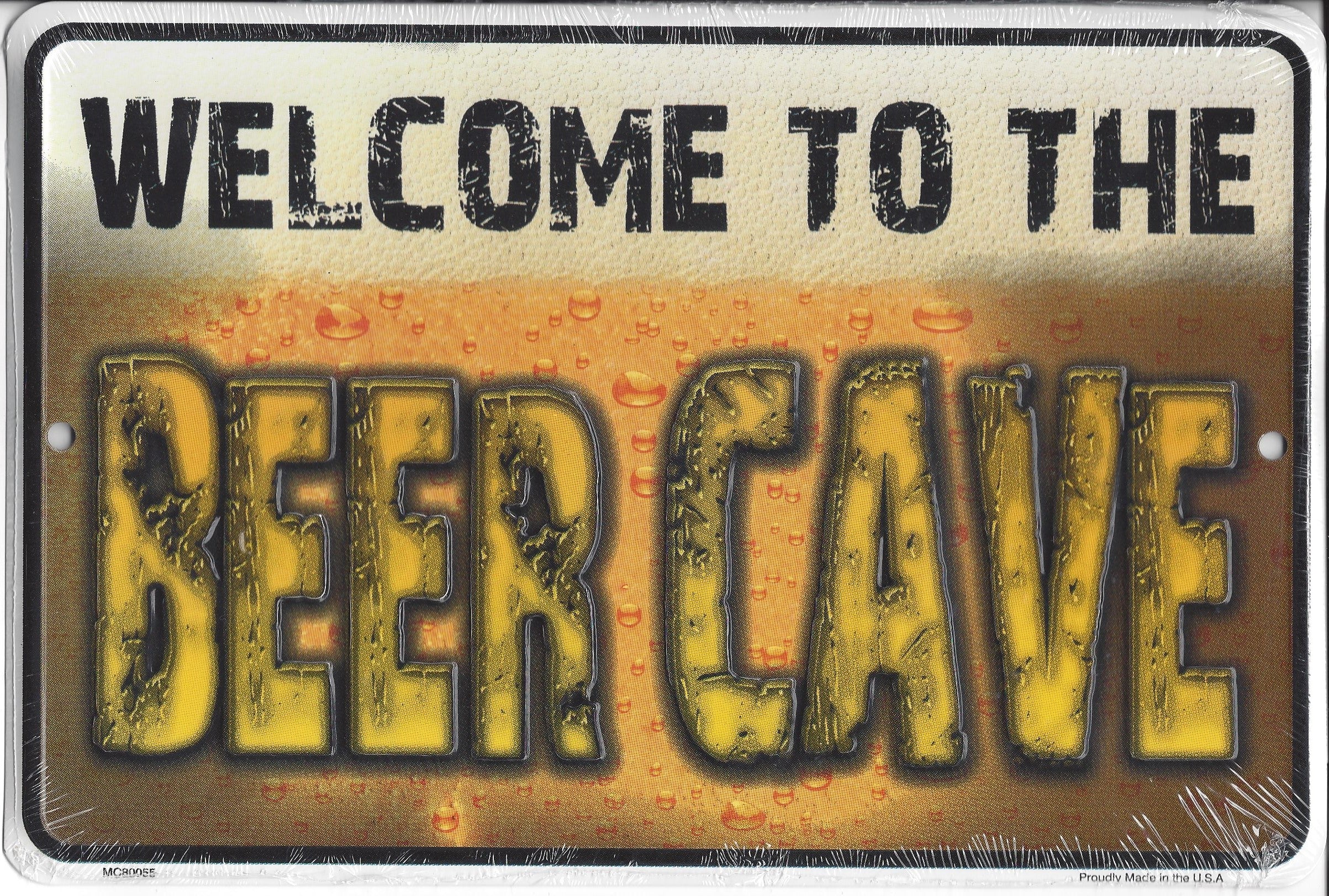 Welcome To The Beer Cave Metal Parking Sign – Auto License Plates Frames