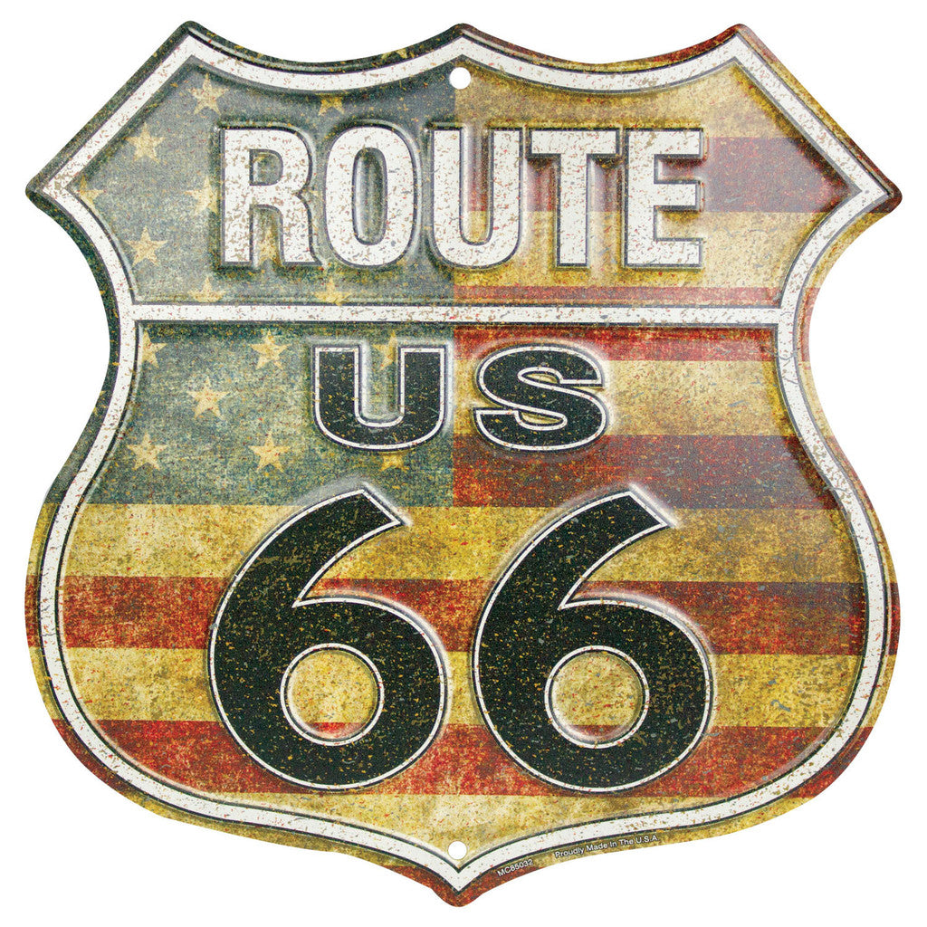 Route 66 Metal Parking Sign – Auto License Plates Frames