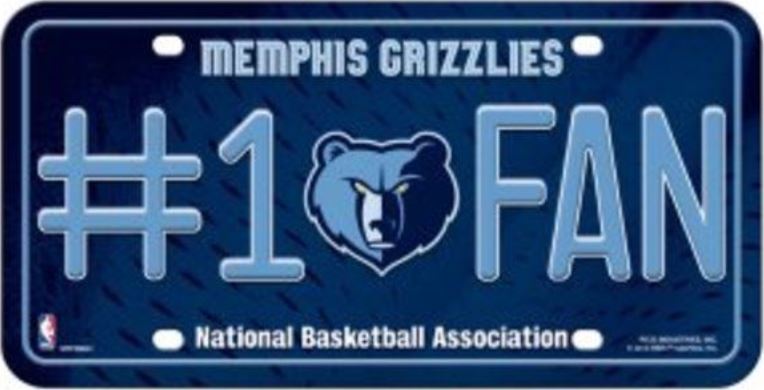 Memphis Grizzlies #1 Fan License Plate – Auto License Plates Frames