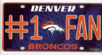 Denver Broncos #1 Fan License Plate – Auto License Plates Frames