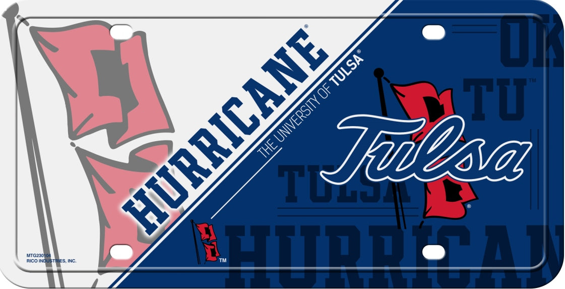Tulsa Hurricane Metal License Plate – Auto License Plates Frames