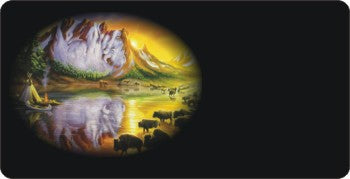 Offset Buffalo Bison Reflections Photo License Plate – Auto License ...