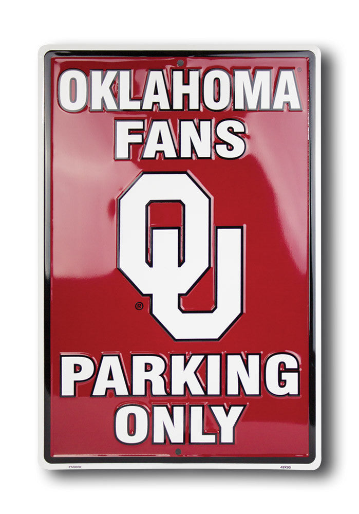 Oklahoma Sooners Fan Parking Only Sign – Auto License Plates Frames