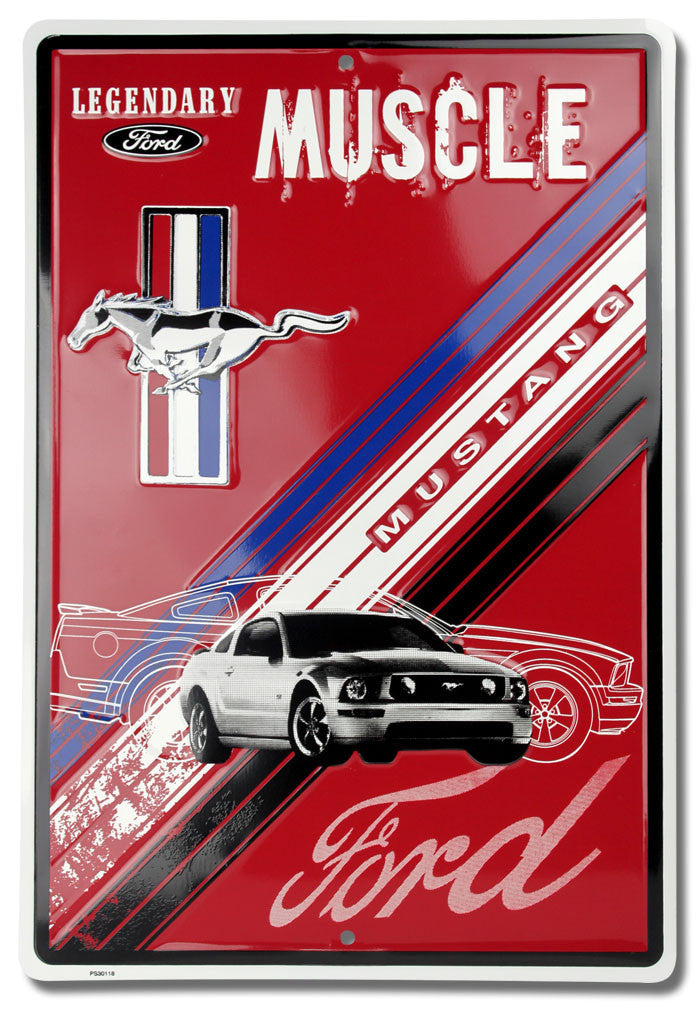 Ford Mustang Metal Parking Sign – Auto License Plates Frames