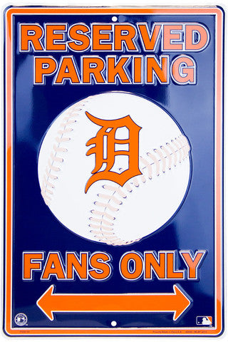 Detroit Tigers Fan Metal Parking Sign – Auto License Plates Frames
