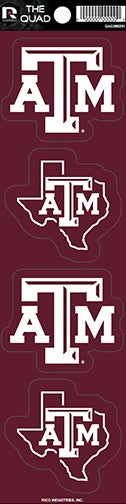 Texas A&M Aggies Quad Decal Set – Auto License Plates Frames