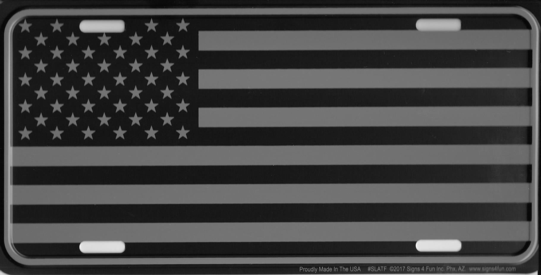 Tactical U.S. Flag Metal License Plate – Auto License Plates Frames