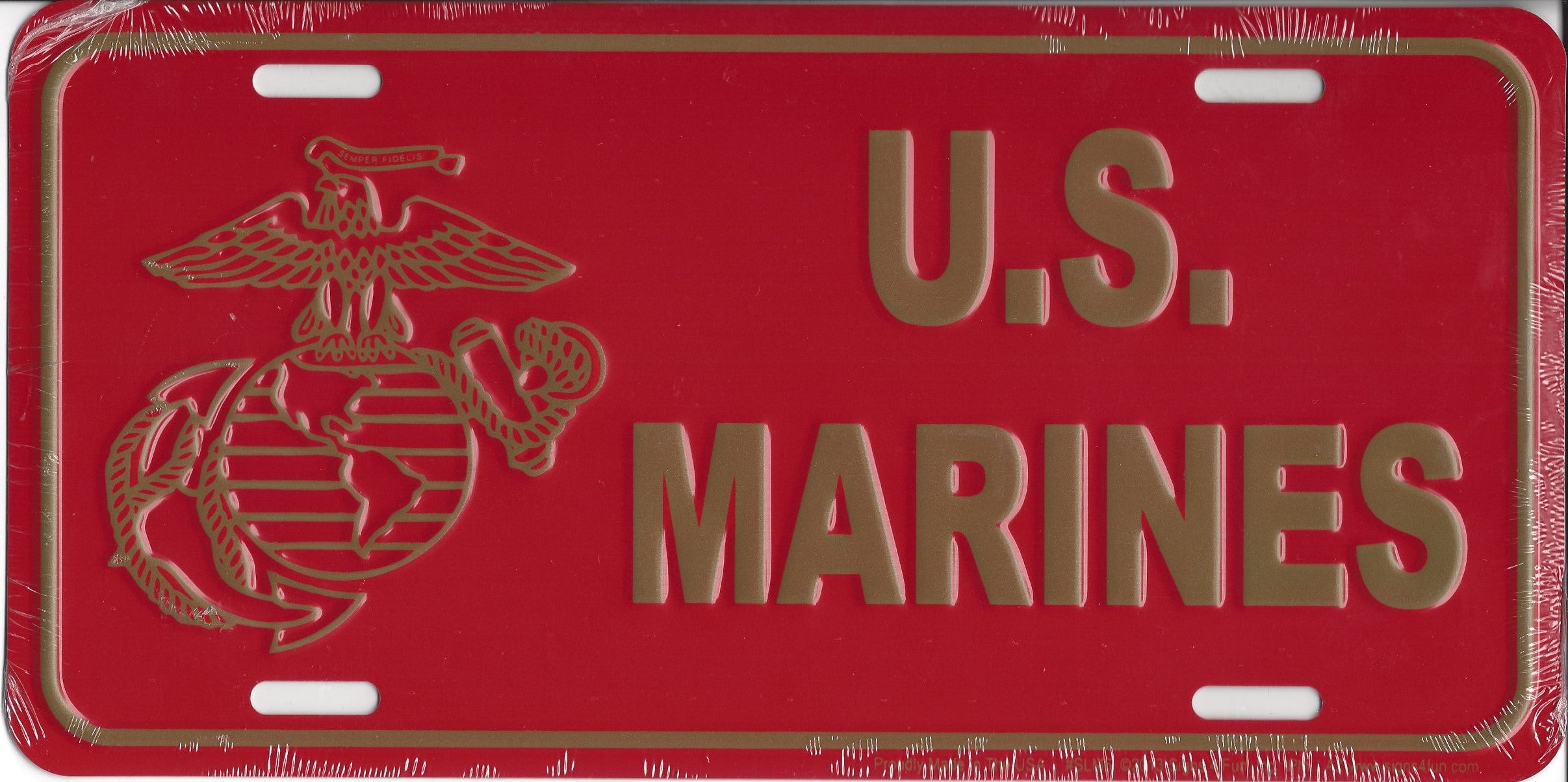 Officially Licensed U.S. Marine Globe & Anchor License Plate – Auto ...