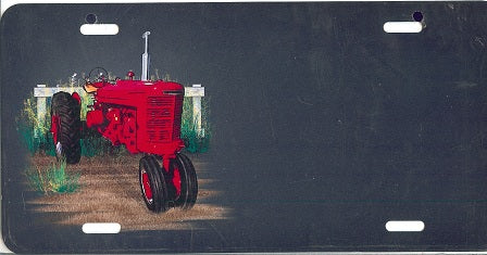 Tractor Red Airbrush License Plate – Auto License Plates Frames