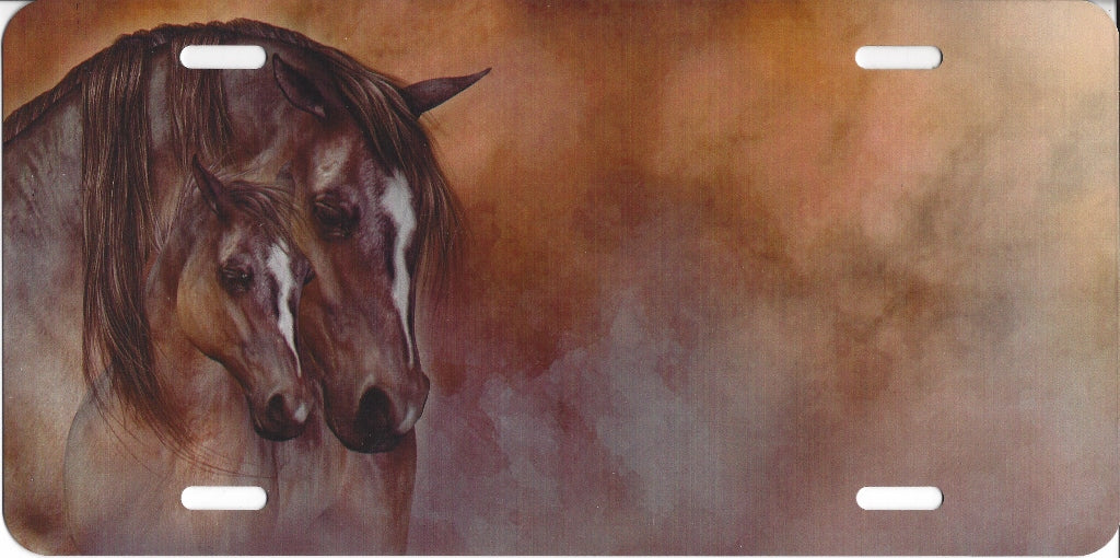 Offset Horse and Foal License Plate – Auto License Plates Frames