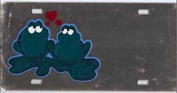 Frogs in Love Offset Mirror License Plate – Auto License Plates Frames