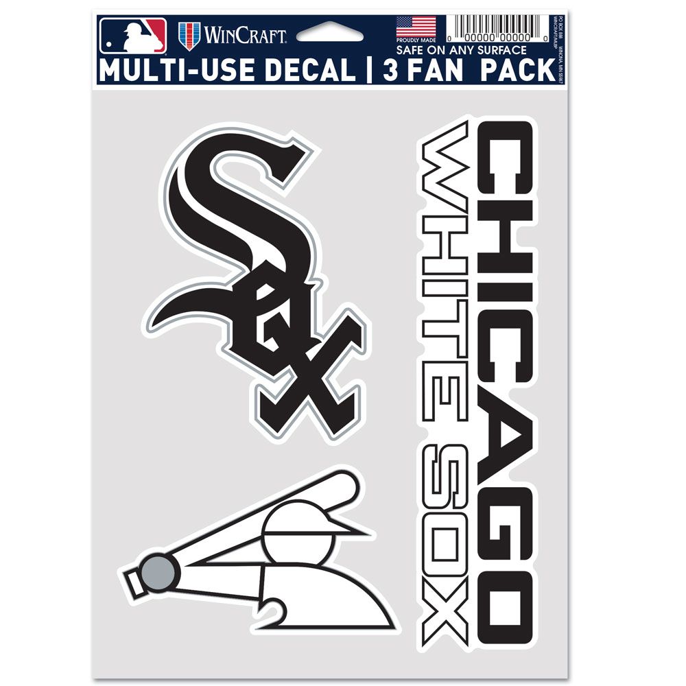 Chicago White Sox 3 Fan Pack Decals – Auto License Plates Frames