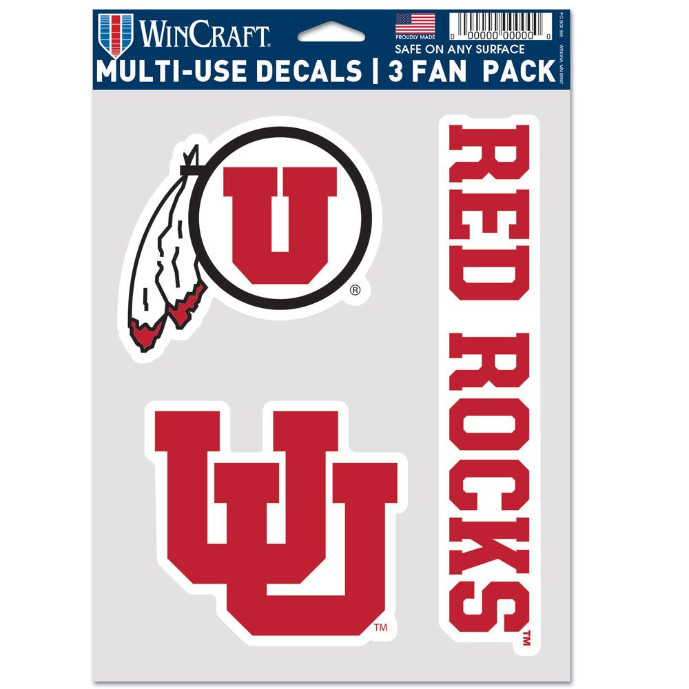 Utah Utes 3 Fan Pack Decals – Auto License Plates Frames