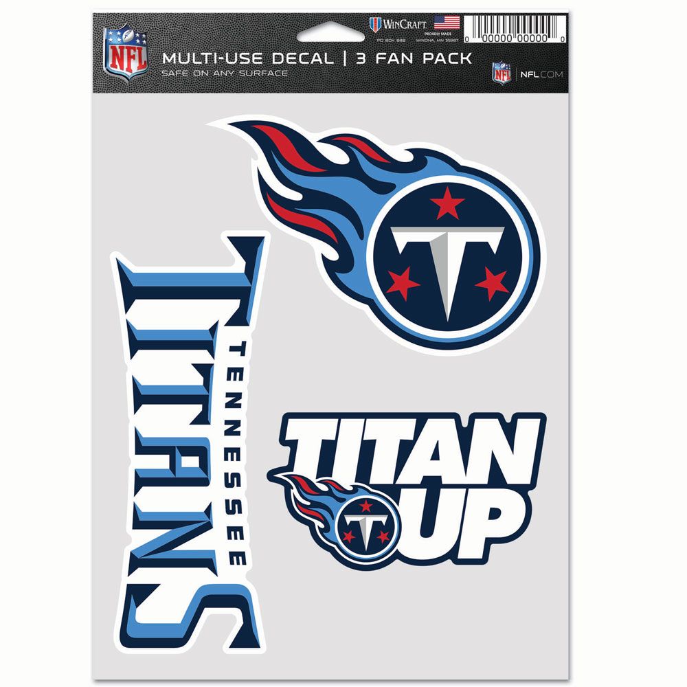 Tennessee Titans 3 Fan Pack Decals – Auto License Plates Frames