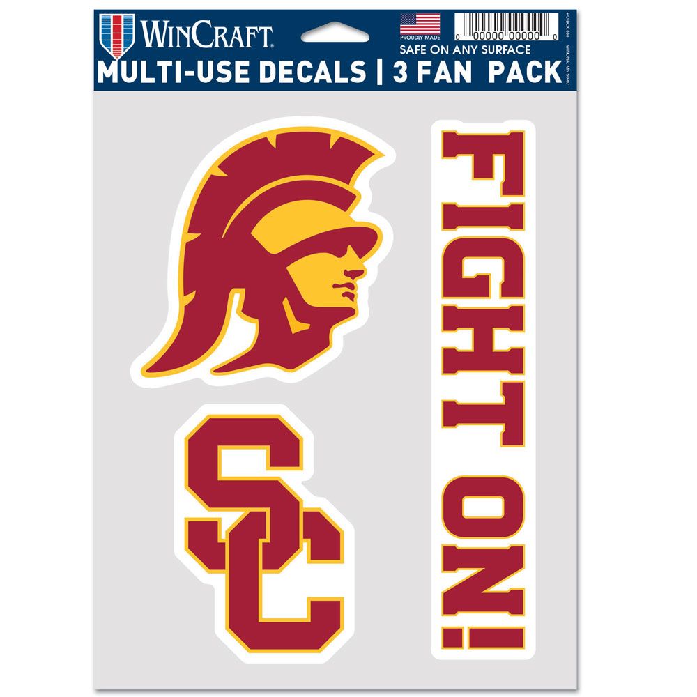USC Trojans 3 Fan Pack Decals – Auto License Plates Frames