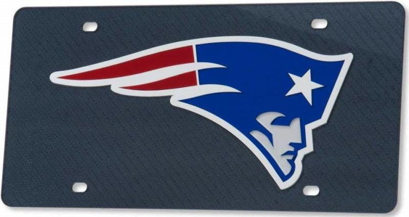 New England Patriots Carbon Fiber Design Laser License Plate – Auto ...
