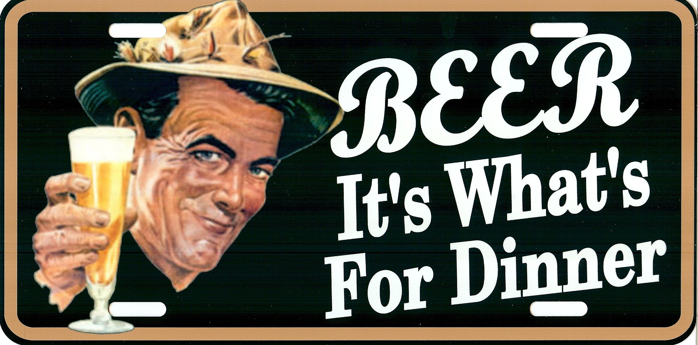 Beer It's What's For Dinner License Plate – Auto License Plates Frames